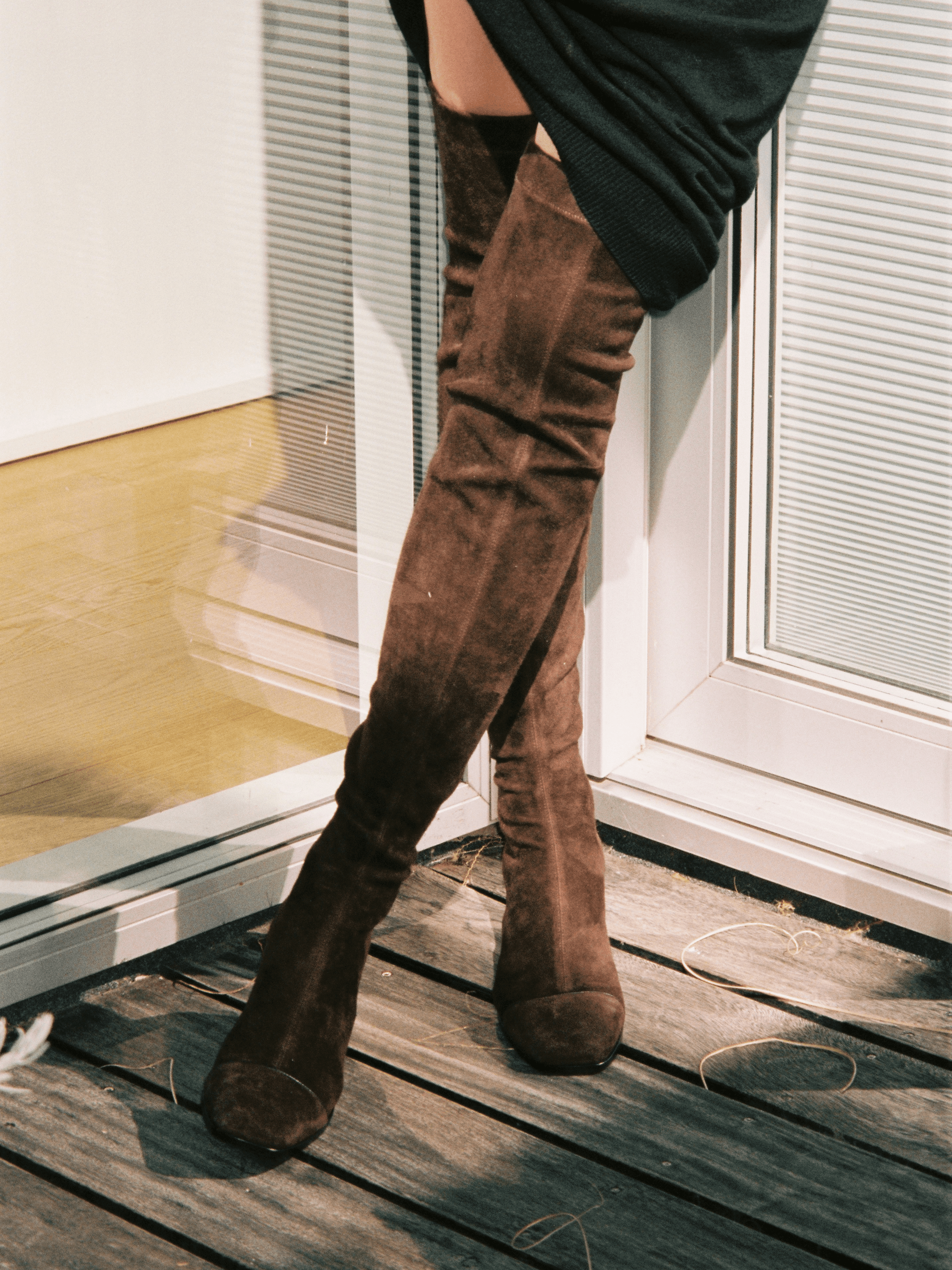 WHISPER - Leather Thigh-High Boots - Brown | Luxury Craftsmanship - Nomasei